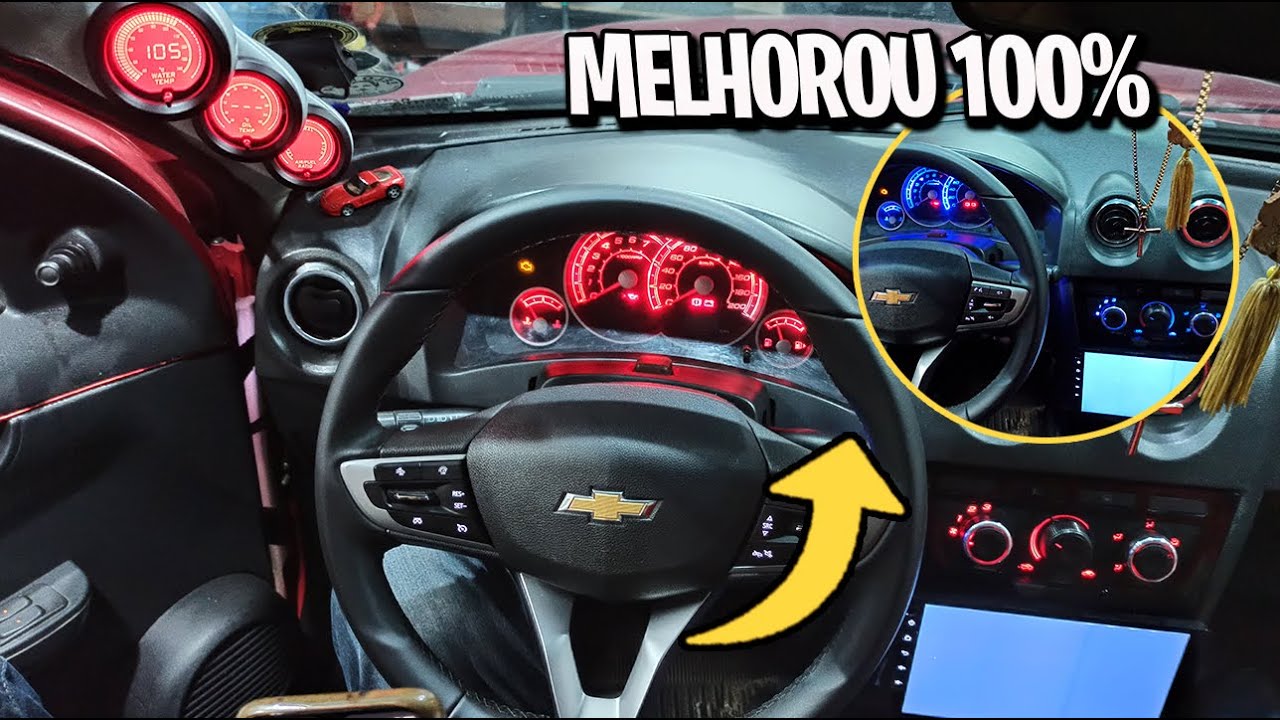 COMO COLOCAR LED NO PAINEL DE INSTRUMENTOS DO CELTA E PRISMA - YouTube