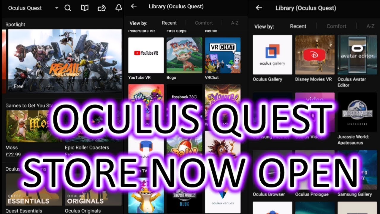 OCULUS Quest STORE - YouTube