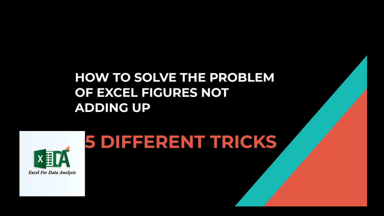 Excel Numbers Not Adding Up 5 Tricks To Use YouTube Excel Numbers Not Adding Up 5 Tricks To Use YouTube