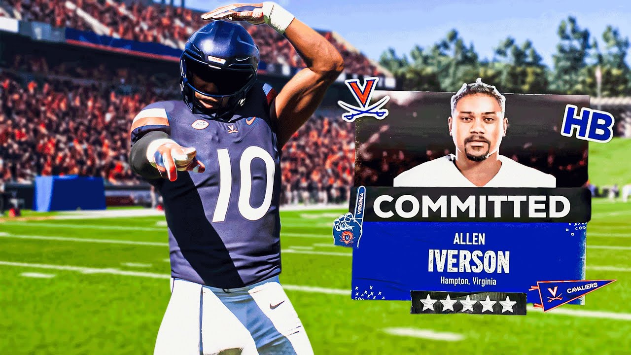 College Football 25 Road To Glory - Allen Iverson Shocks With 5 TD's ...