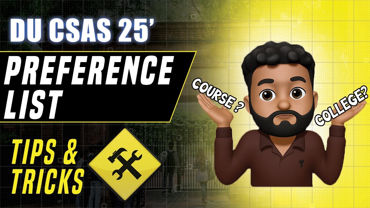 DU Preference List Last Minute Tips and Tricks! #ducsasportal - YouTube
