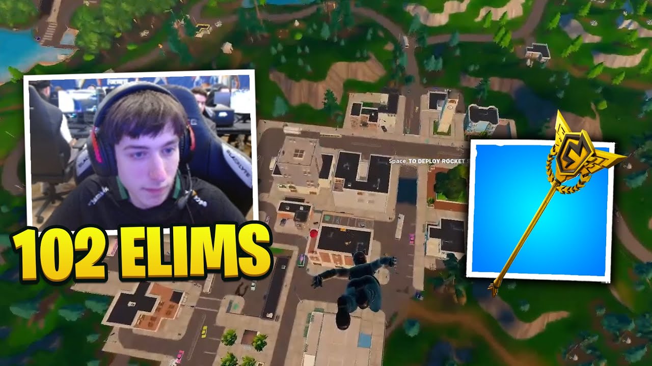 PeterBot Drops 102 Bombs While Flexing the FNCS Pickaxe - YouTube