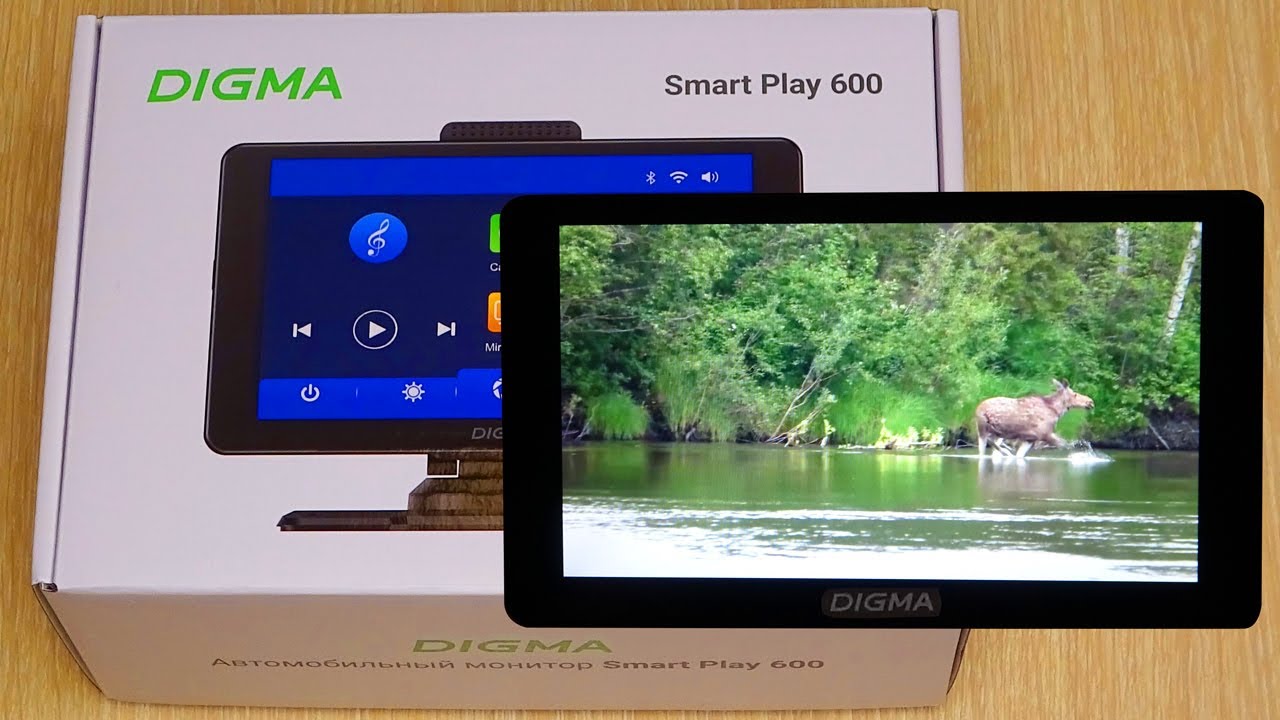 Автомобильный монитор Digma Smart Play 600 с камерой заднего вида ...