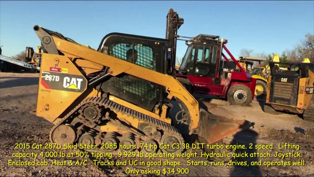 2015 CAT 287D Skid Steer - YouTube
