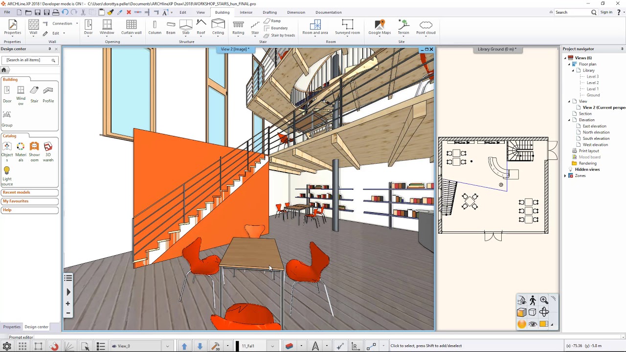 Cutting a wall under a staircase - ARCHLine.XP - YouTube