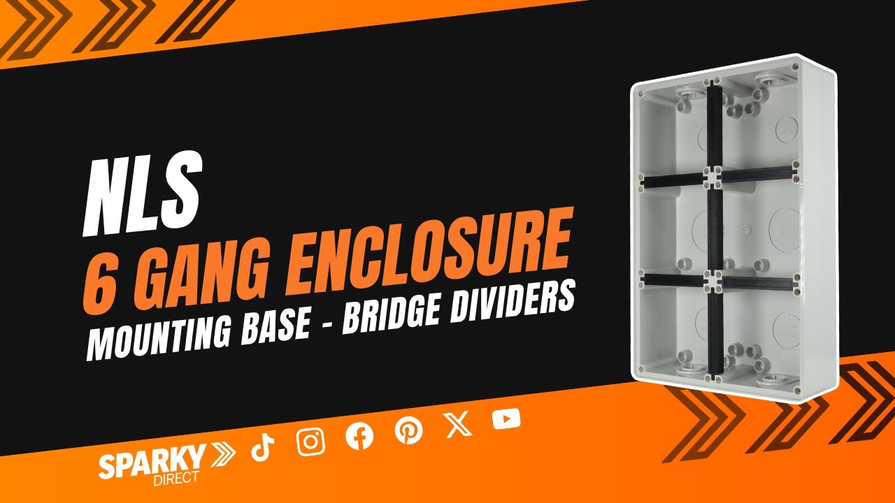 NLS 30804 | Industrial Enclosure 6 Gang Mounting Base - YouTube