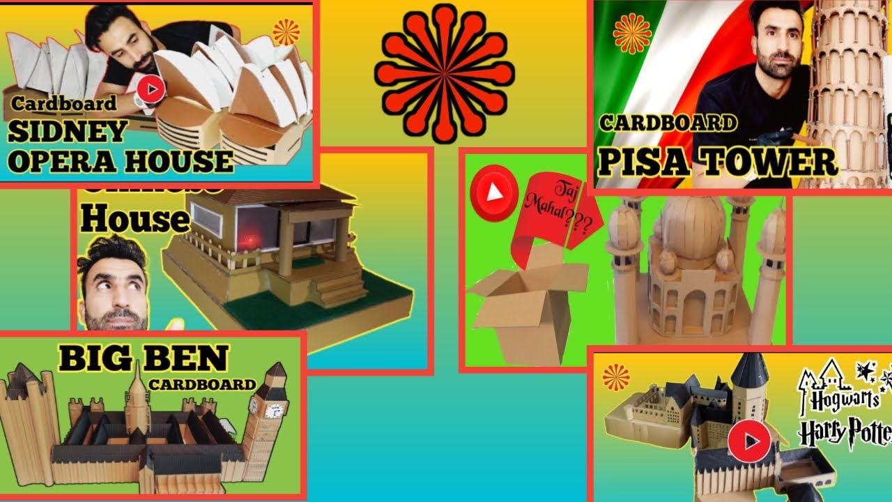 Top 6 Iconic Monument Made of Cardboard (BIG BEN _ PISA _ SIDNEY OPERA ...