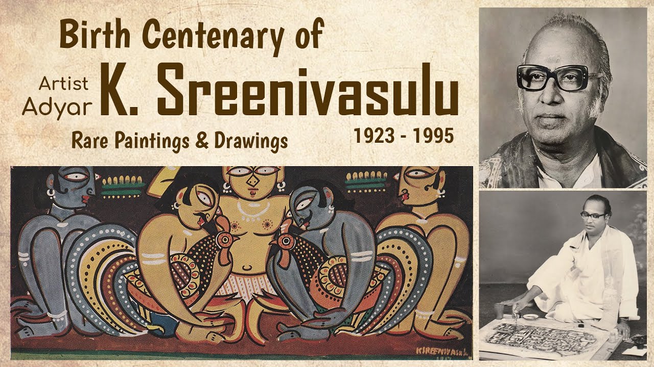 Birth Centenary of Artist K. Sreenivasulu (1923 - 1995) Rare Painting ...