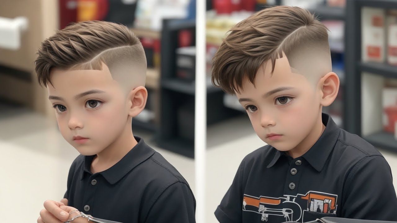 Easy boys haircutting | Try it for first hairdressers - YouTube