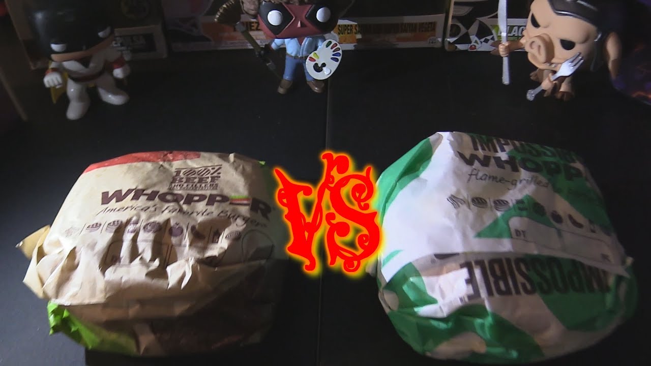NEW Burger King Impossible Whopper vs Whopper OMG!!! - YouTube