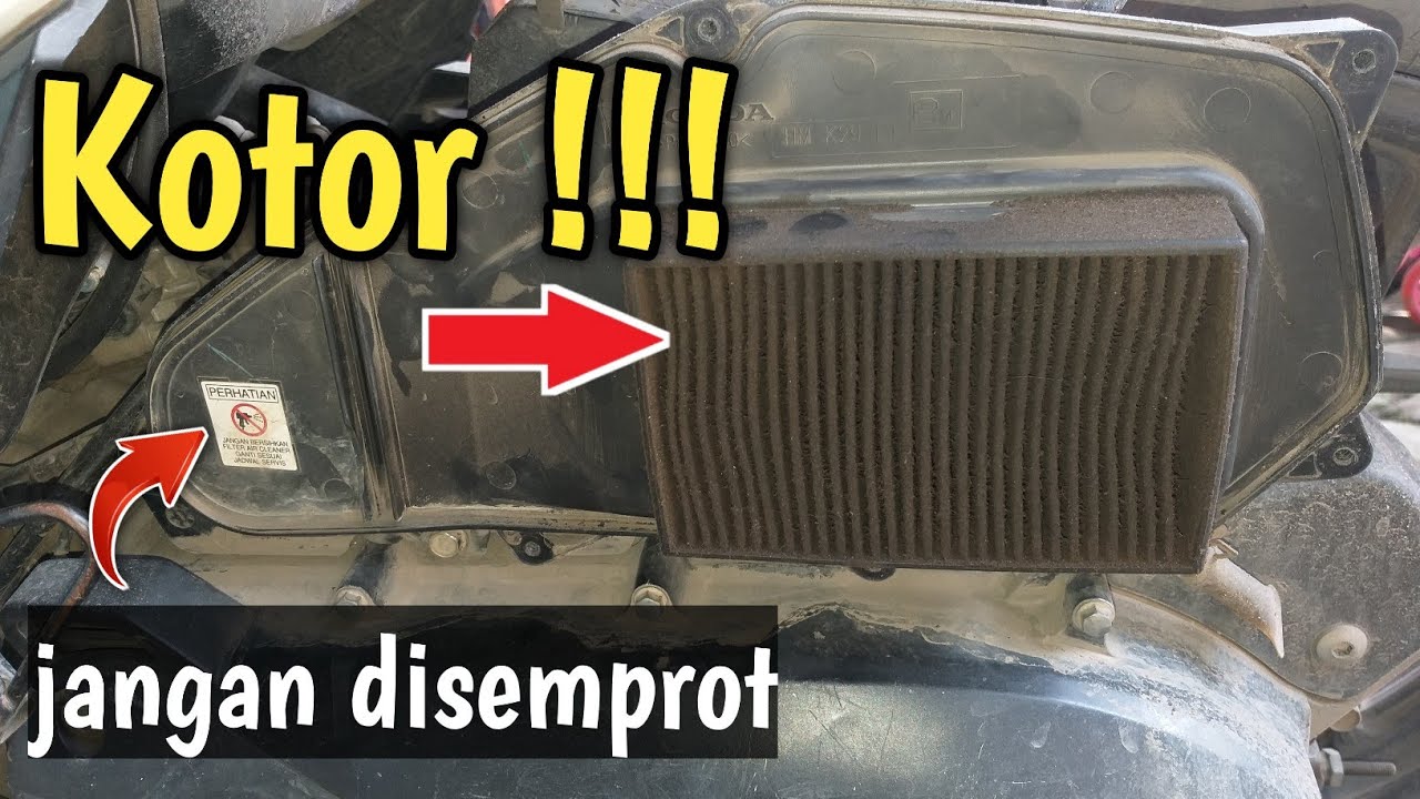 Cara membersihkan FILTER UDARA MOTOR INJEKSI tanpa harus ganti baru ...