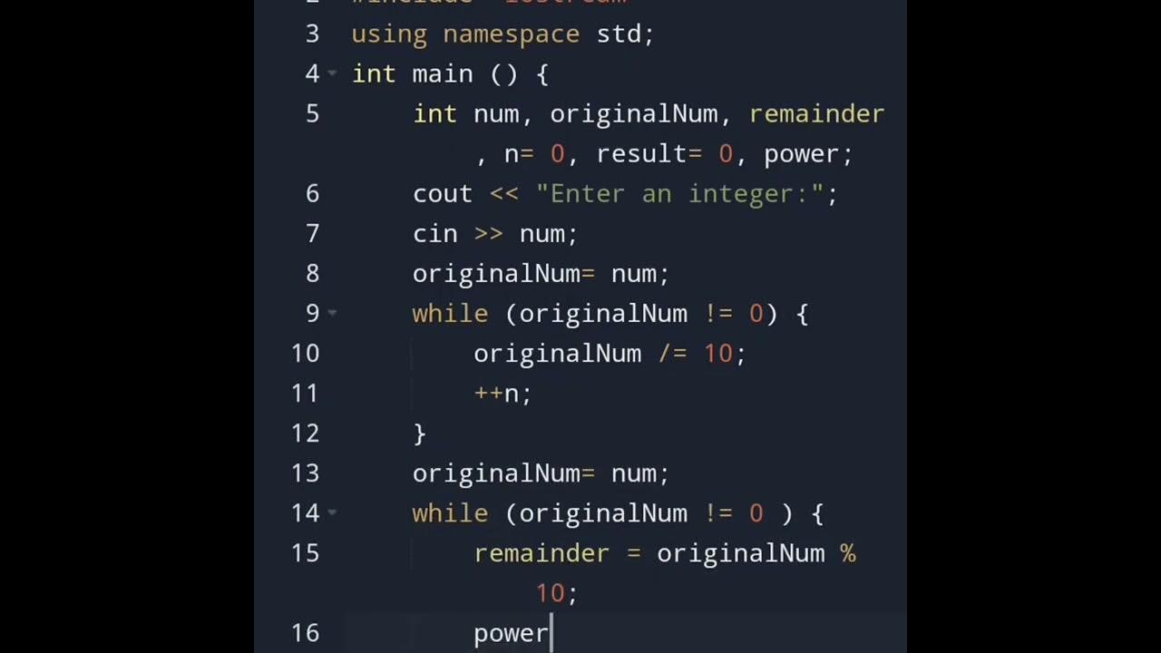 C++ Program to Check Armstrong Number ⚡ #education #c++ #shorts - YouTube