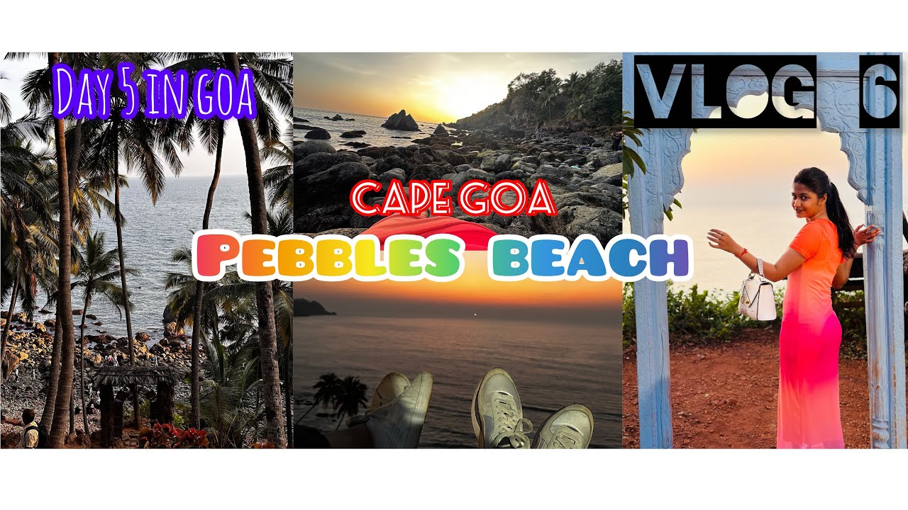Day5 in Goa 🫶🏻|Pebbles beach 🏖️|Road trip 🛣️ |Cabe de rama fort 🏰 ...