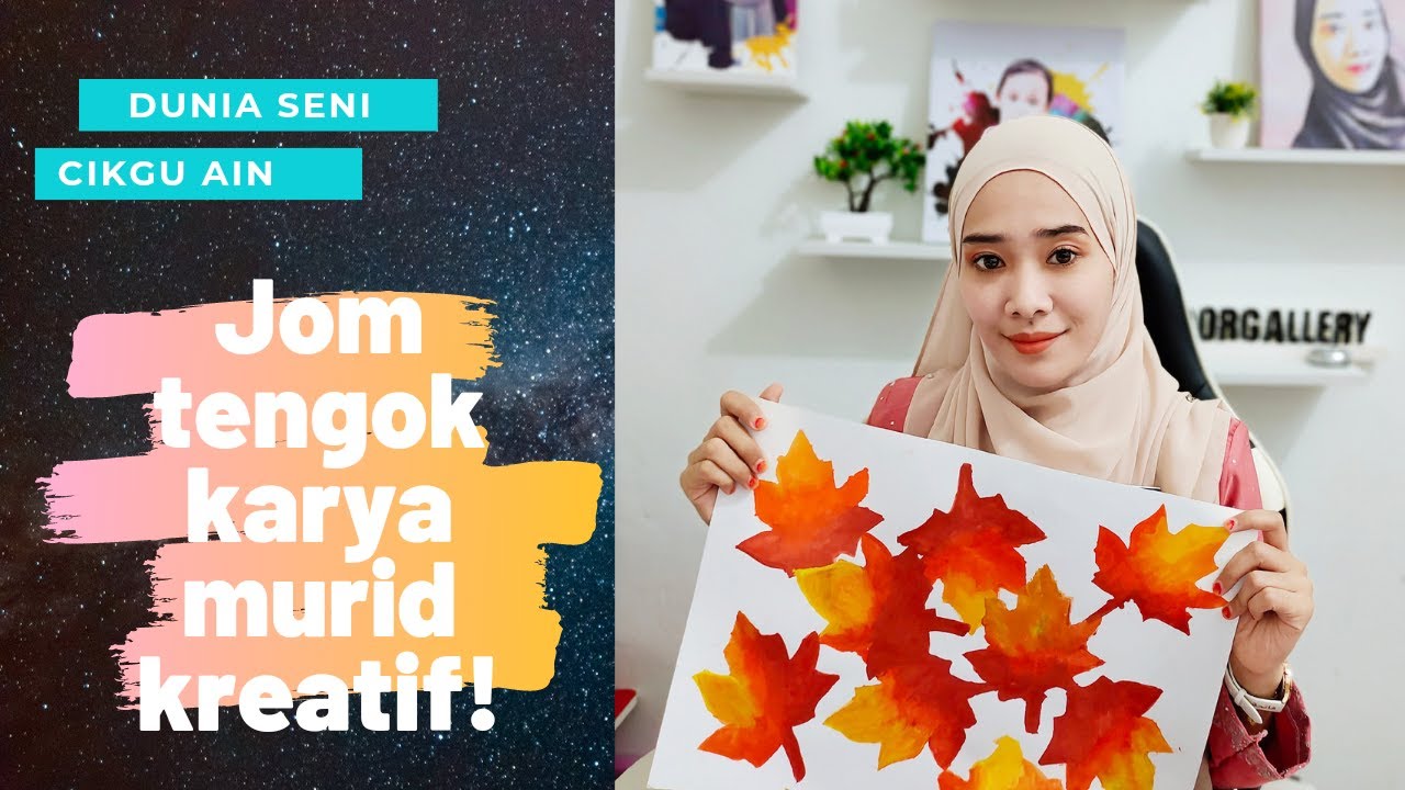 KARYA MURID | TEKNIK STENSILAN | CAT AIR - YouTube