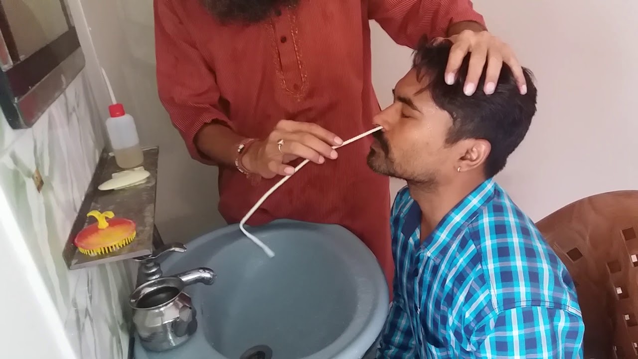 सूत्र नेती करते हुए (doing sutar neti) - YouTube