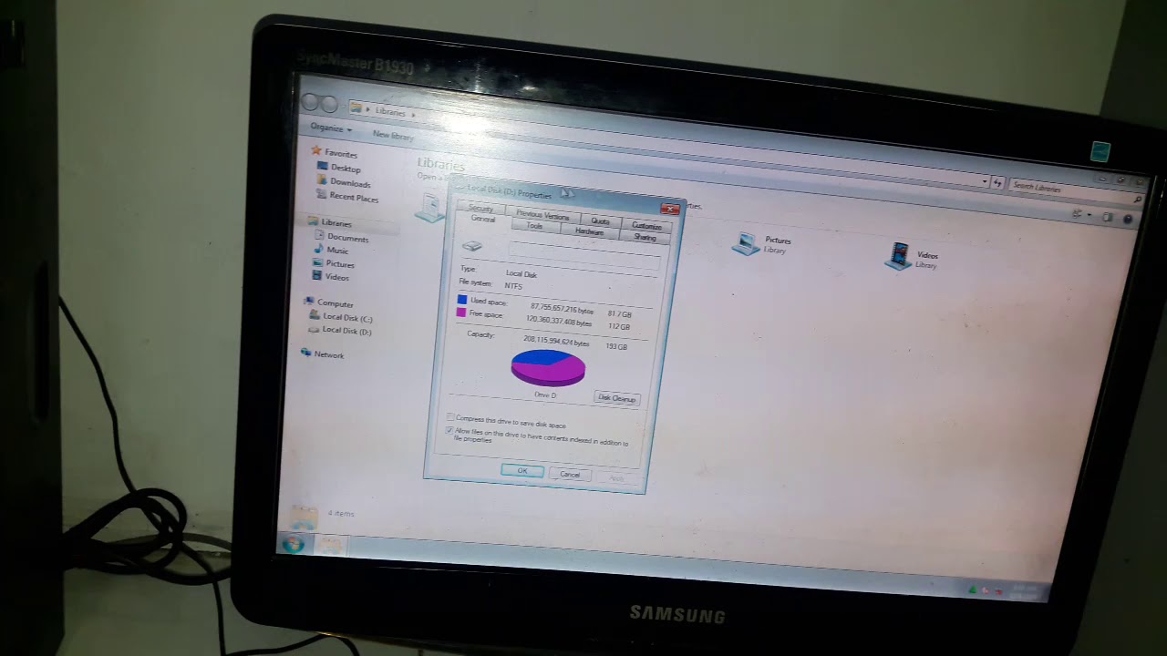 Cara cek memory hardisk pada komputer - YouTube