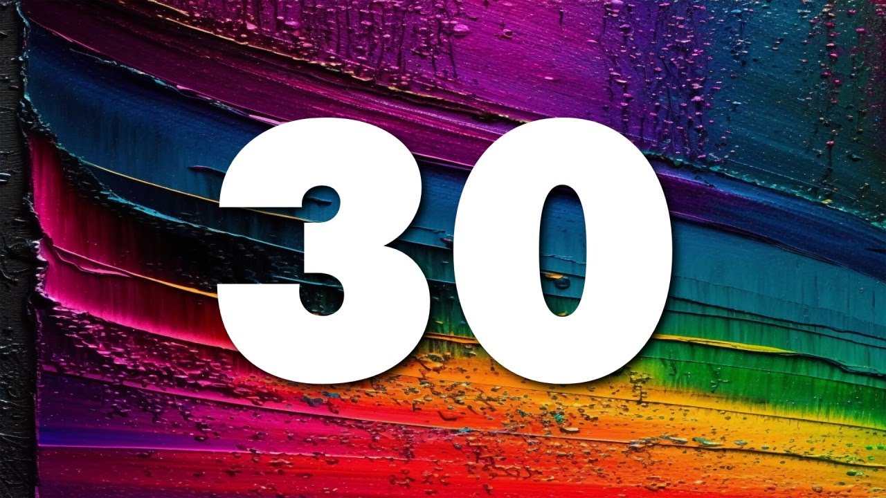 [ 0:30 ] Rainbow Texture Countdown Timer - YouTube