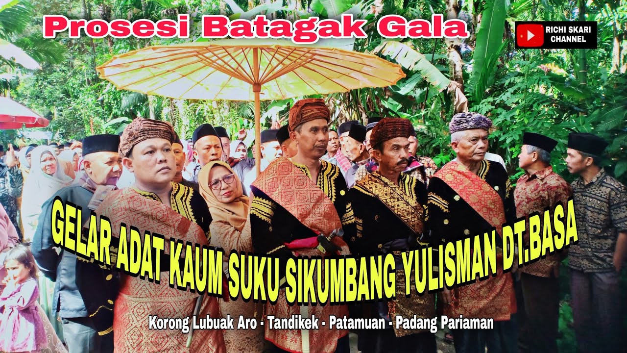 Pengangkatan Gelar Tokoh Adat Kaum Suku Sikumbang di Tandikek Patamuan ...