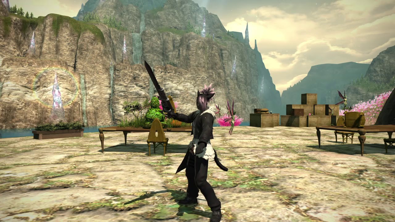 FINAL FANTASY XIV - Male Gunbreaker BStance and Vpose - YouTube