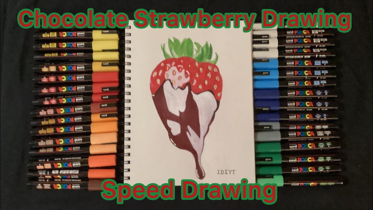 Chocolate Strawberry Drawing🍓| Speed Drawing - YouTube