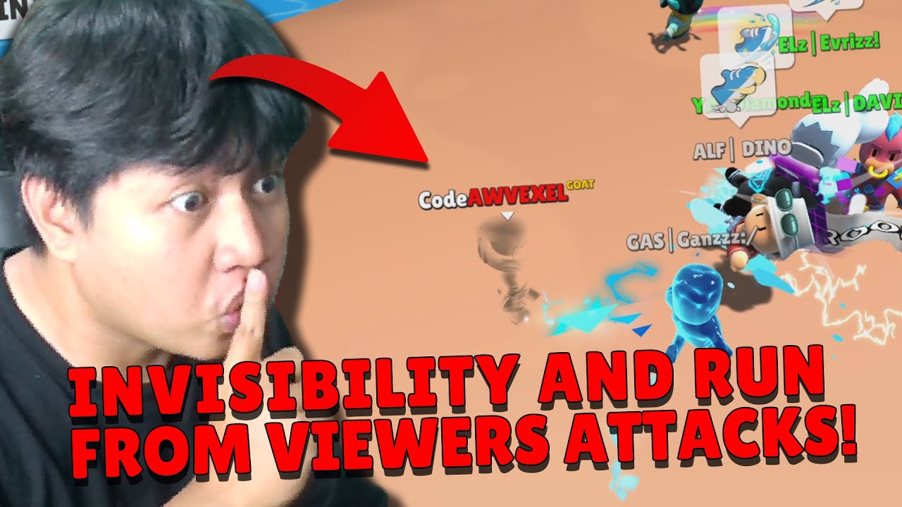 CHALLENGE INVISIBILITY AND RUN FROM VIEWERS ATTACKS! IN STUMBLE GUYS ...
