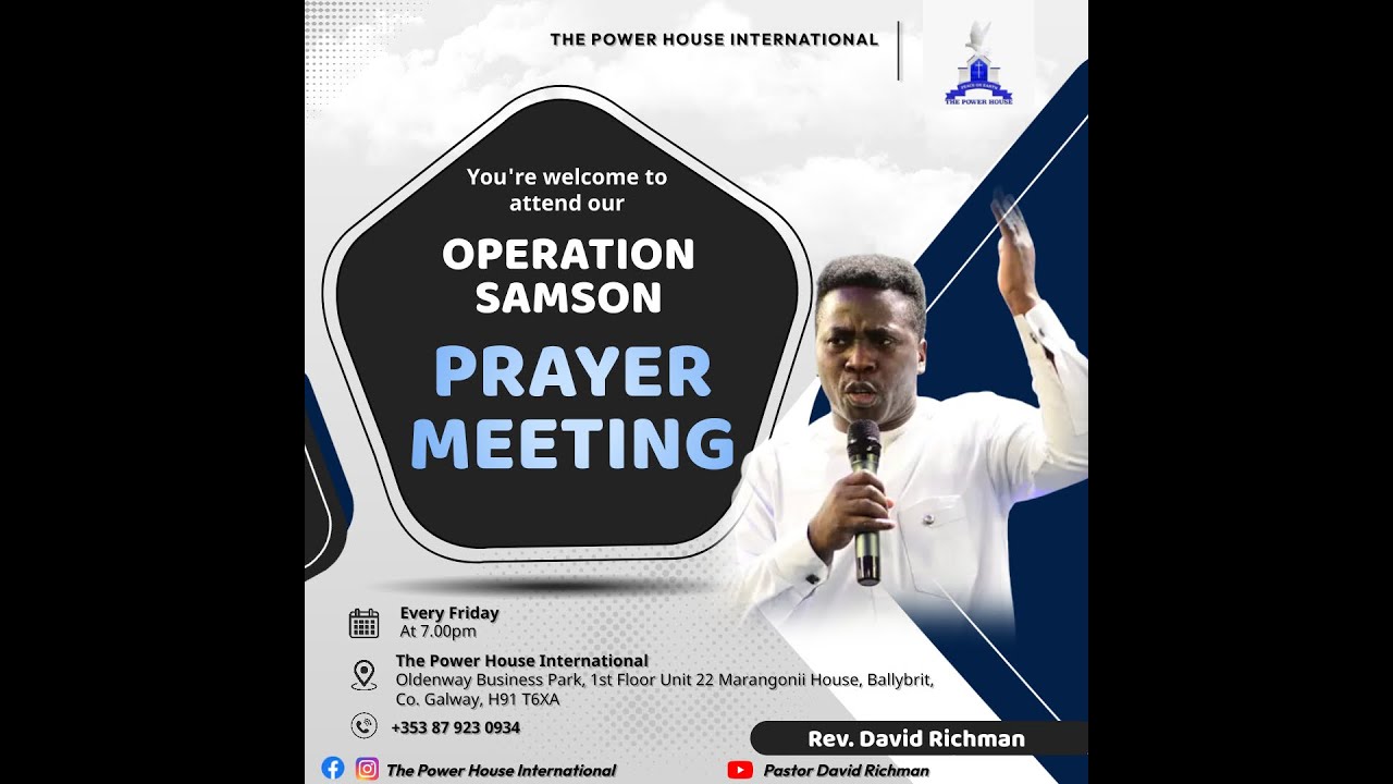 Operation Samson | We invite you to join us for prayer meeting. - YouTube