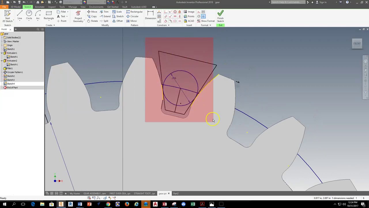 Inventor-Straight Tooth Face Rack 1 - YouTube