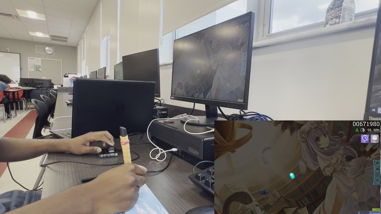 osu! magic girl HDDT on a school computer - YouTube
