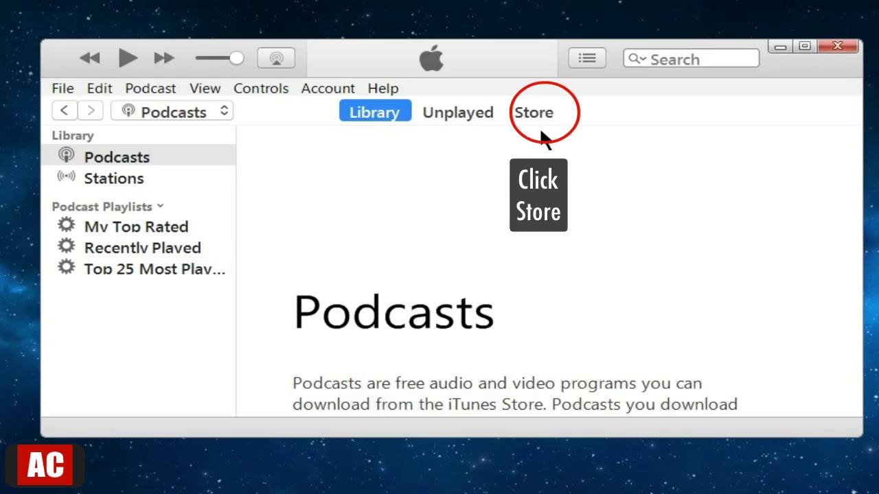 Listen to Podcast on Windows - iTunes - YouTube
