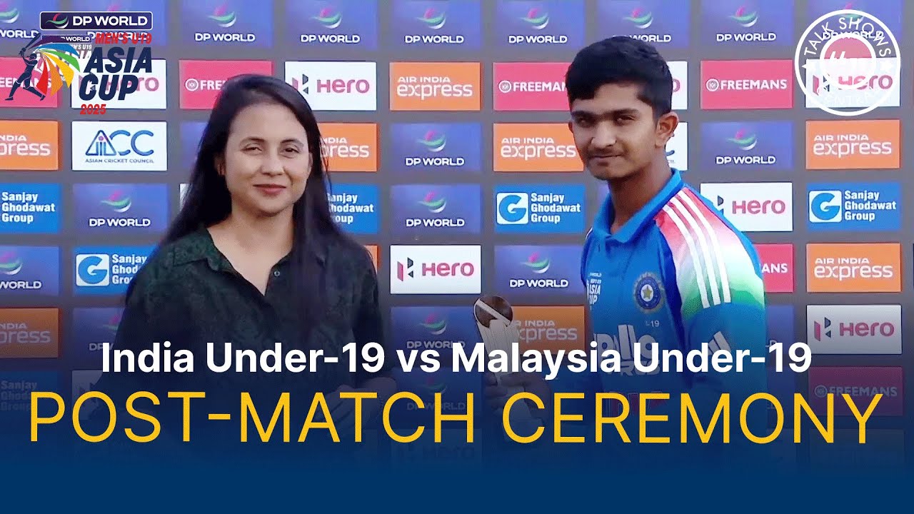 Post-Match Ceremony | IND U-19 vs MAL U-19 | Asia Cup Men's U-19 ...