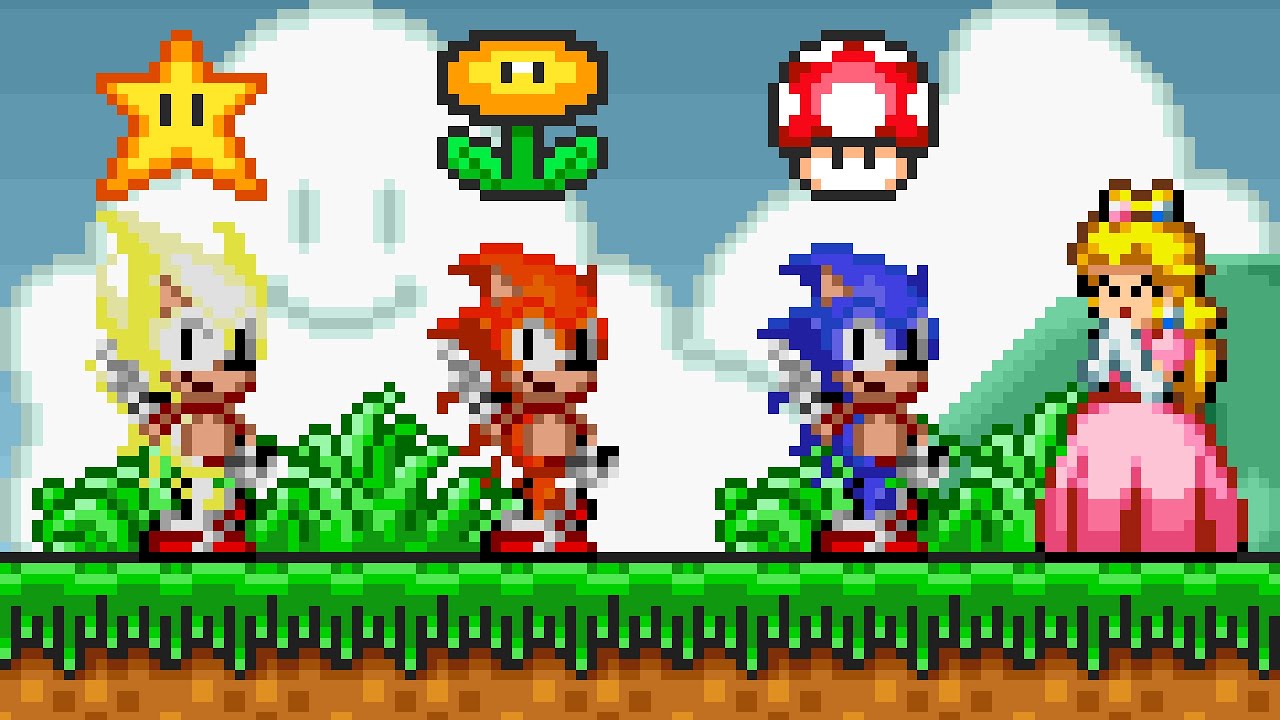 Sonic 2 in Super Mario Bros. 1 SNES (Sonic Boll 1.9.3). ᴴᴰ - YouTube
