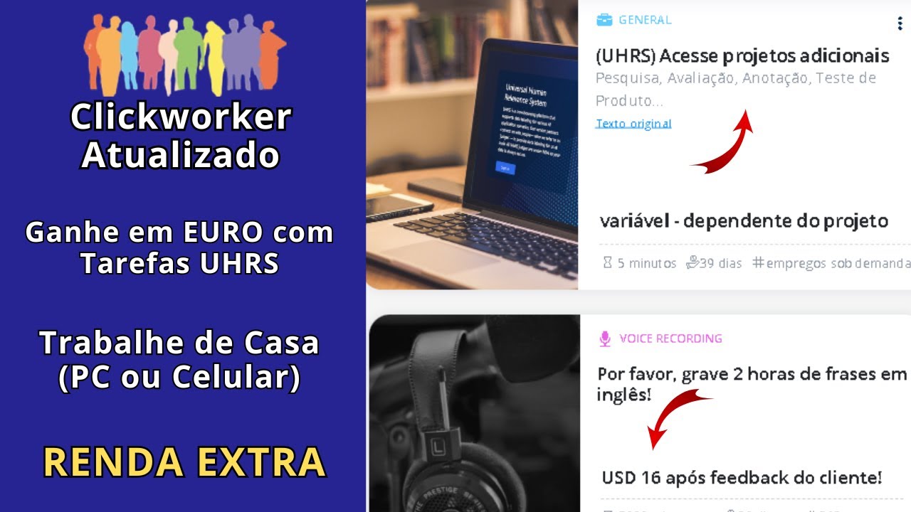 🚀 Clickworker 2025 Atualizado: Como se Cadastrar e Lucrar com Tarefas ...