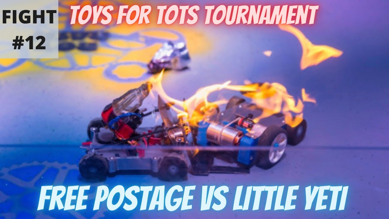 Toys For Tots MINI BATTLEBOTS TOURNEY: Free Postage vs Little Yeti ...
