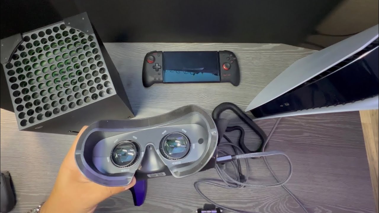 VisionHMD h3 goggles for gamers - YouTube