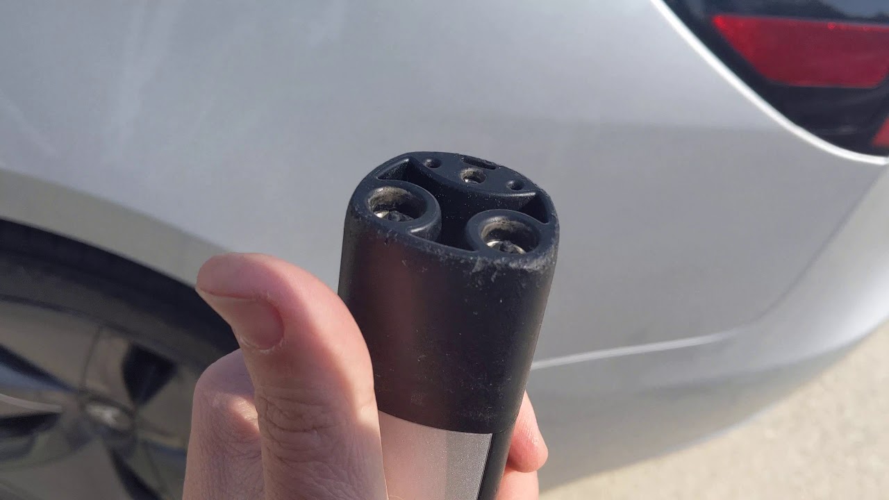 Close-up of side of Tesla Model 3 with no damage - YouTube