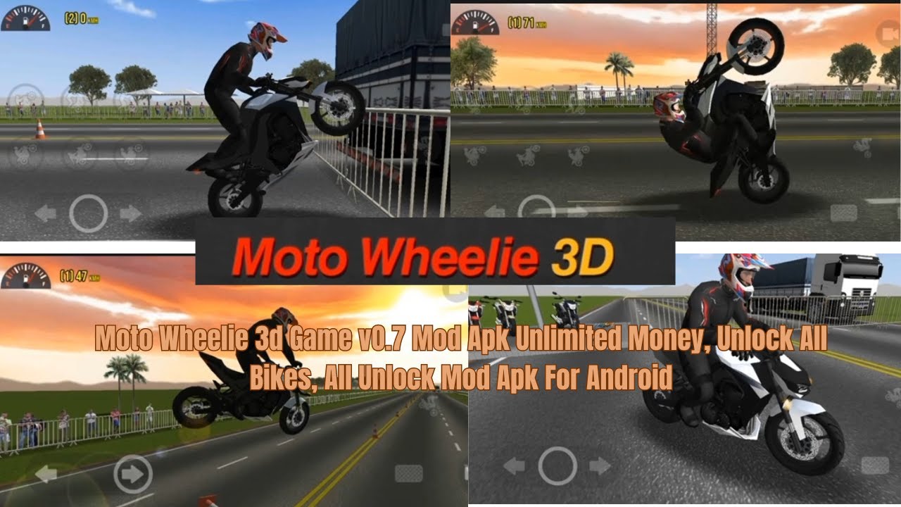 Moto Wheelie 3D Mod Apk - Unlimited Money, Unlock All Bikes, All Unlock ...