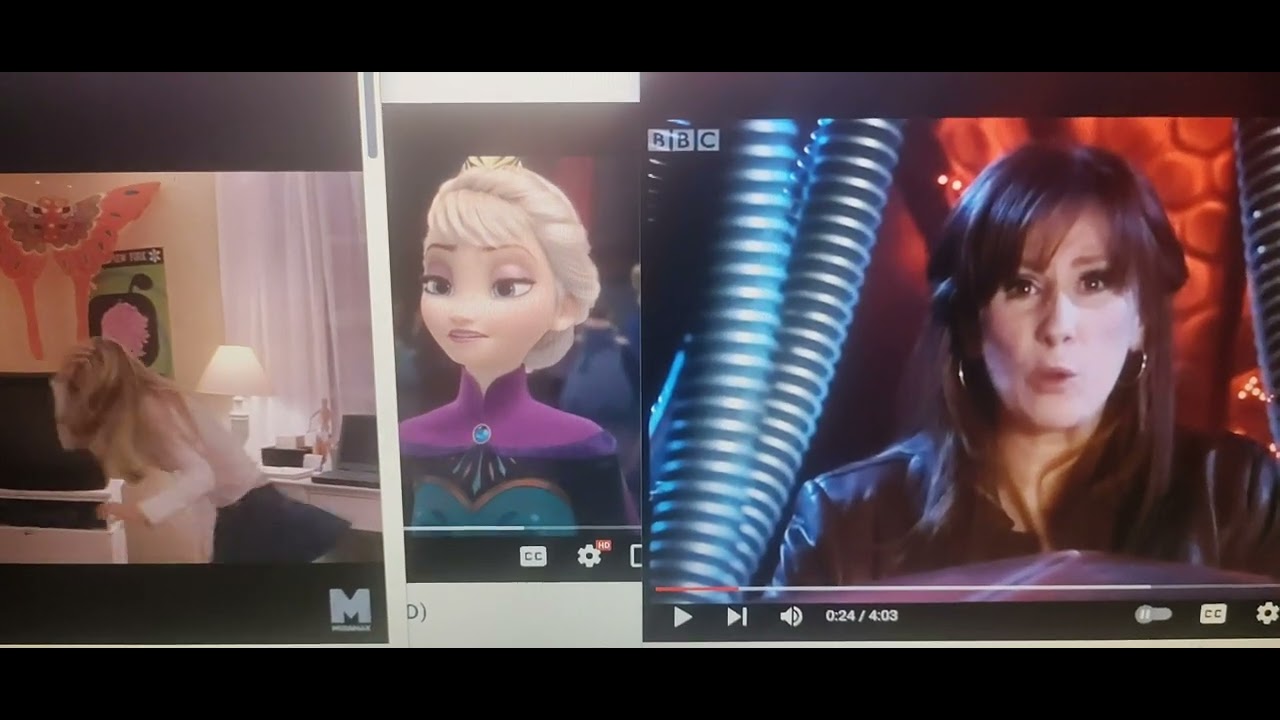 doctor who Donna frozen Elsa scary movie 3 dancing - YouTube