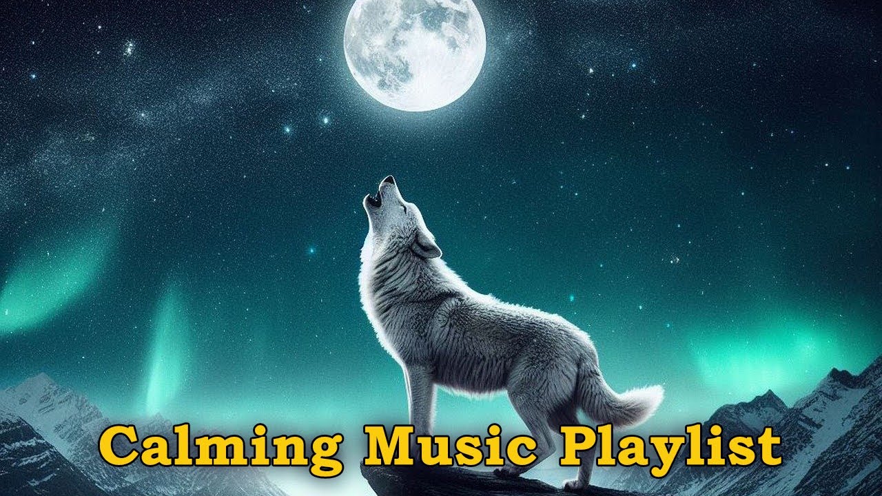 Wolves and Wolf Cubs - AI Art - Soft Calming Music - Relaxing Music ...