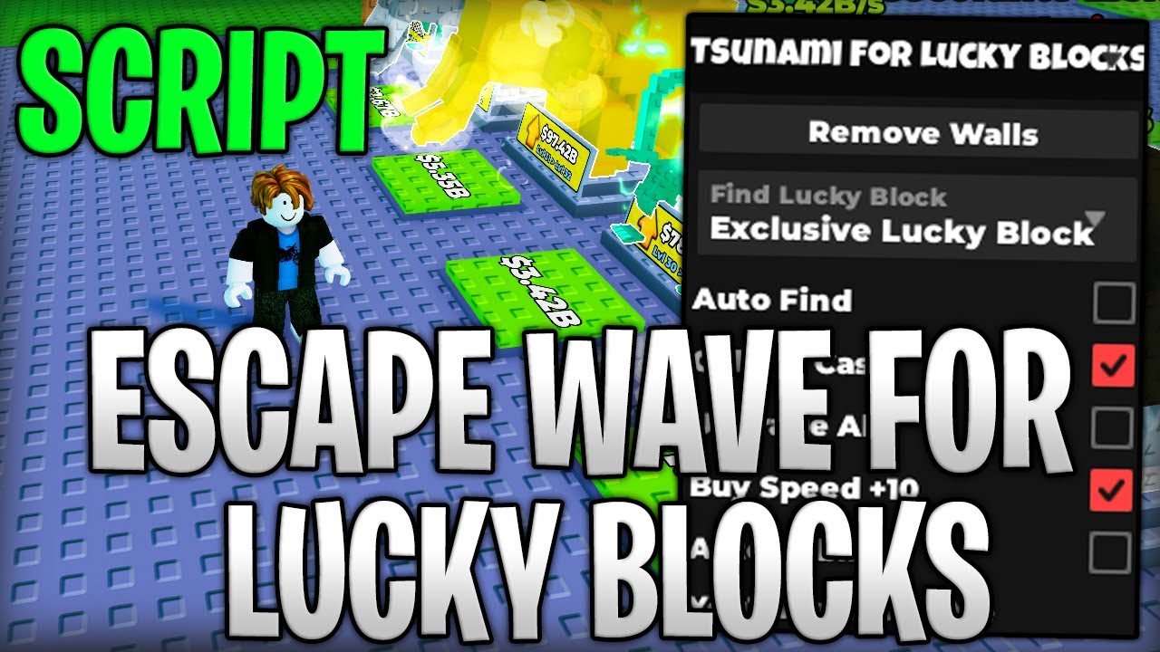 [🌊NEW] Escape Waves For Lucky Blocks Best Script Find All Lucky Blocks ...