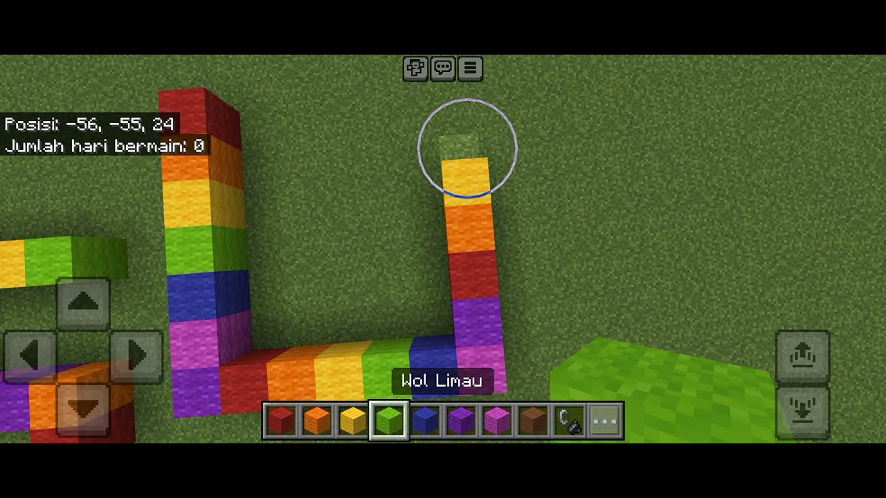 GAME MINECRAFT MEMBUAT HURUF DARI O SAMPAI Z PELANGI!? - YouTube