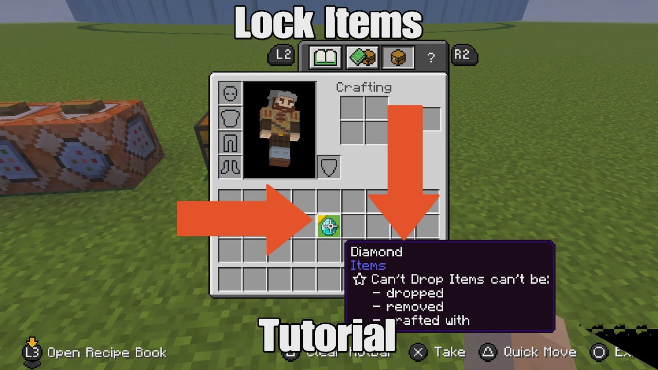 How To Lock Items In Minecraft - YouTube