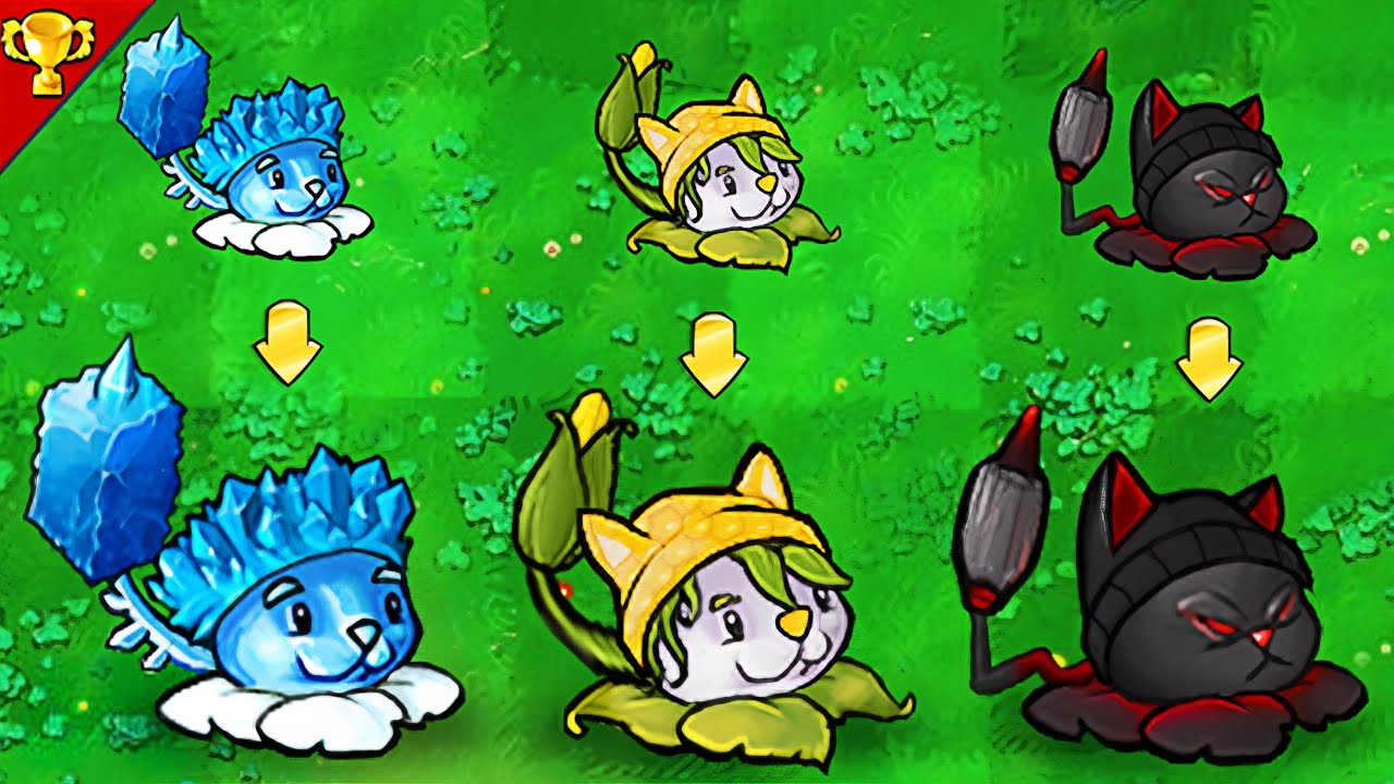 Plants vs Zombies : Ice Cattail vs Doom Cattail vs Cob Cattail - YouTube