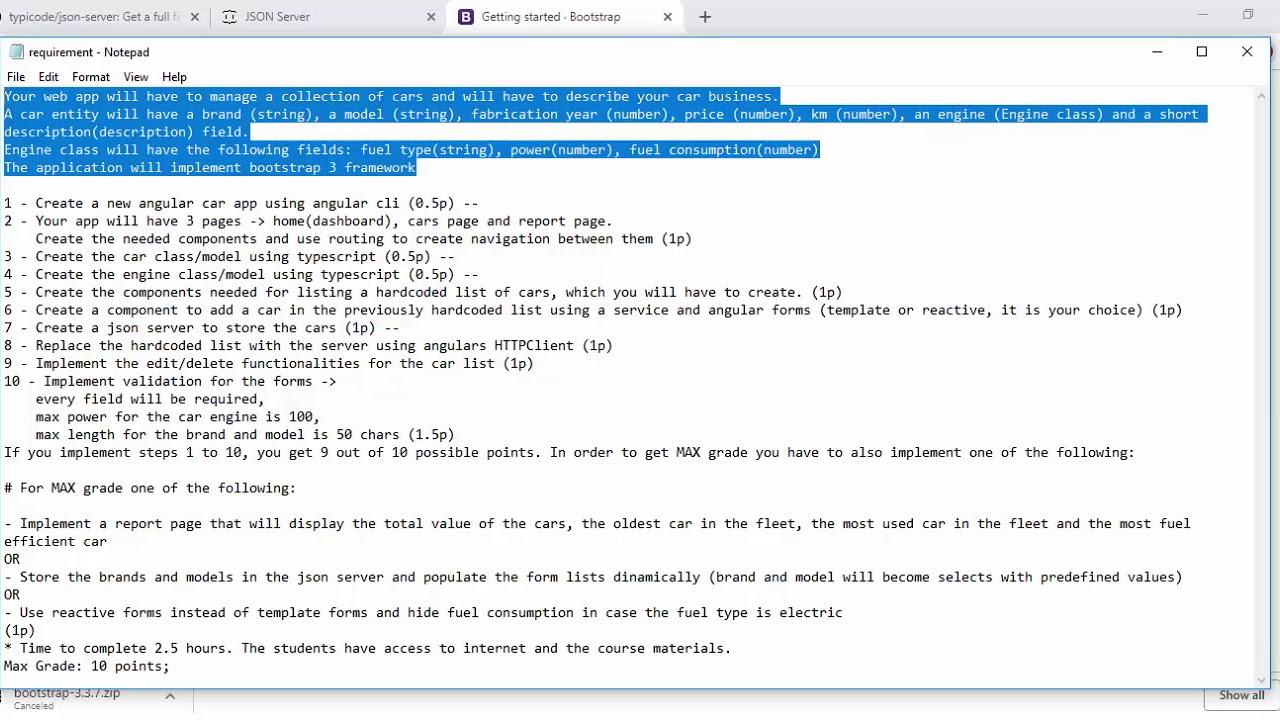 Angular 7 project tutorial - Car App - part 1 - YouTube
