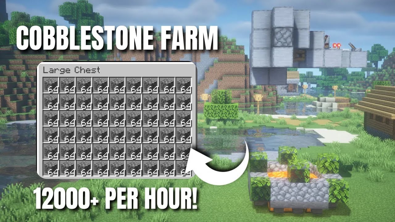 MINECRAFT BEST and OP Cobblestone Farm in 1.21.5 (Tutorial) - YouTube