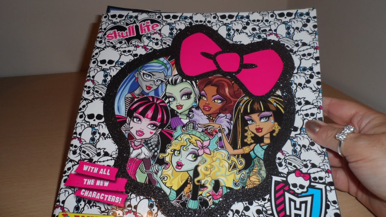 STARTING MY MONSTER HIGH SKULL LIFE PANINI STICKER BOOK AND STICKER ...