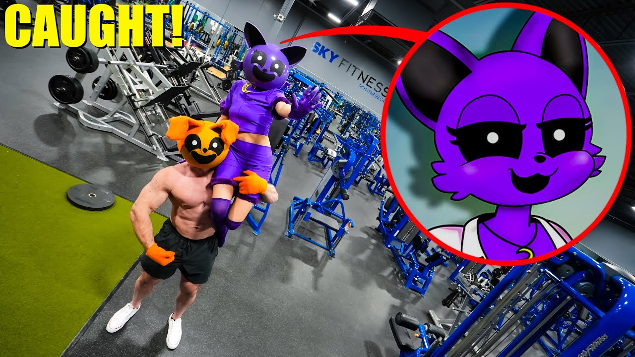 I CAUGHT CATNAP AND DOGDAY BEING SUS AT THE GYM IN REAL LIFE! (POPPY ...
