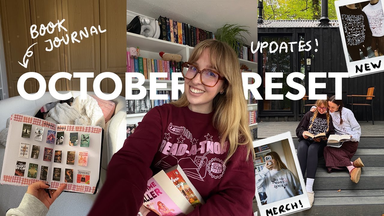 OCTOBER RESET 🍂📚⭐️ MY NEW MERCH! Book journal updates & book unhauling ...