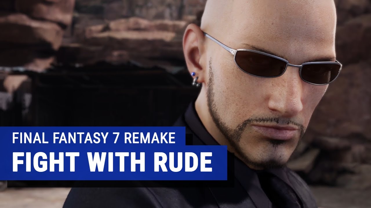 Final Fantasy 7 Remake Fight with Rude - YouTube