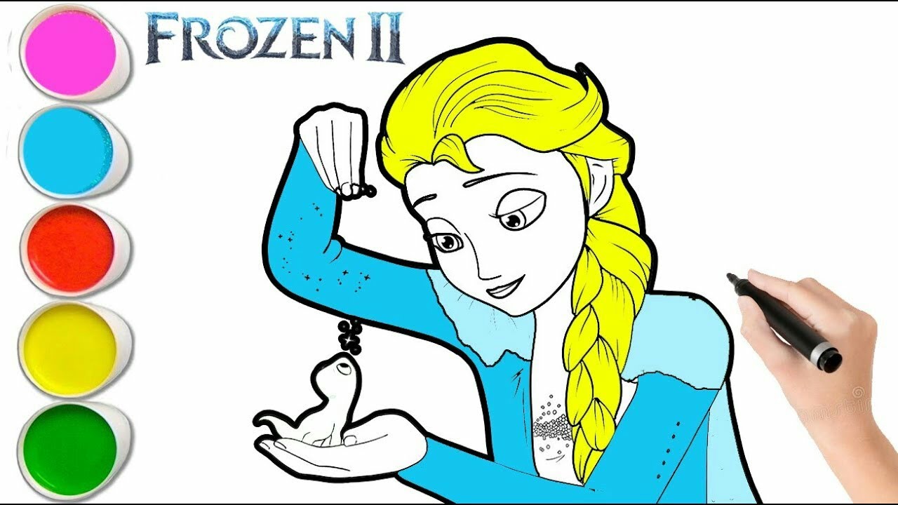Elsa Frozen Drawing || How to Draw Frozen Princess step by step - YouTube