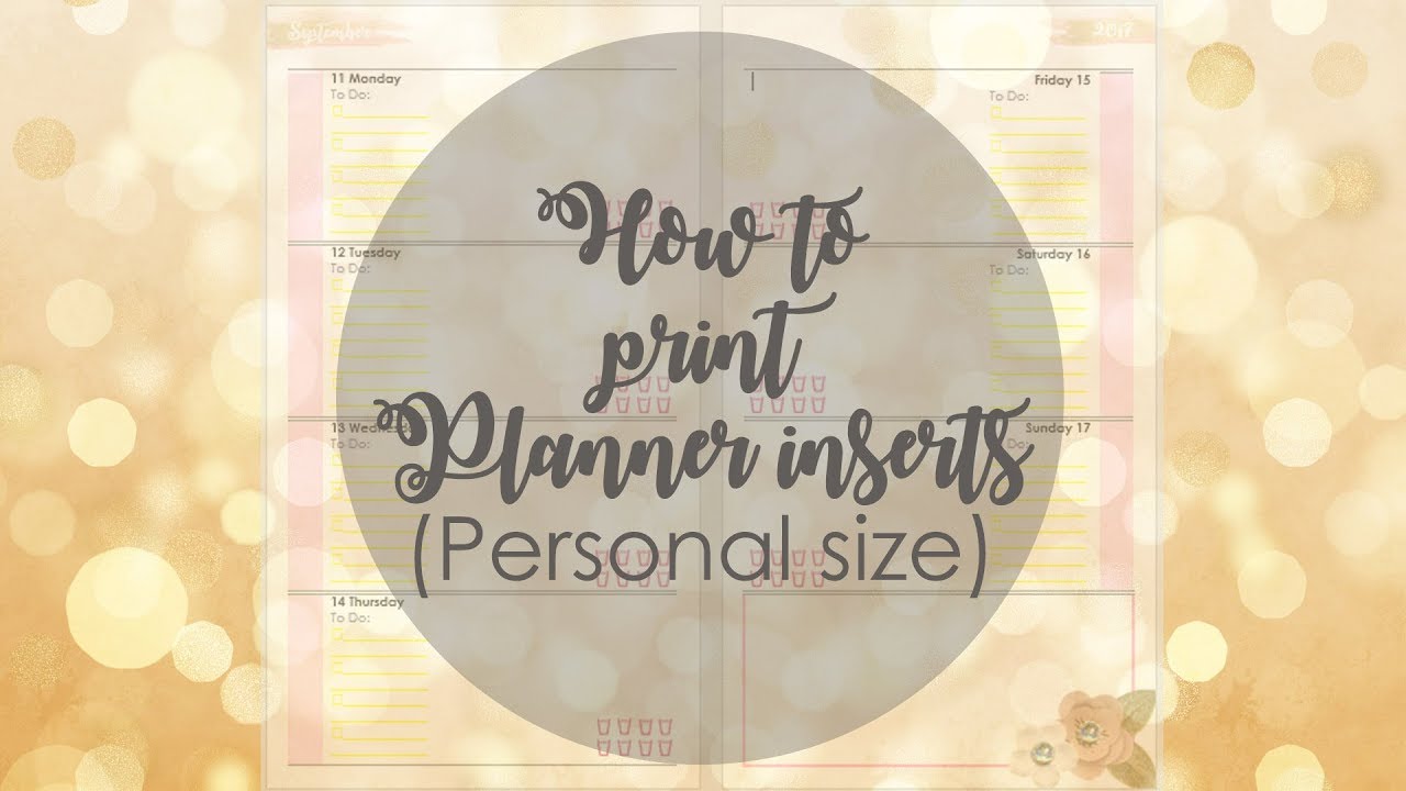 Easiest way to print your Personal-sized Planner inserts - YouTube